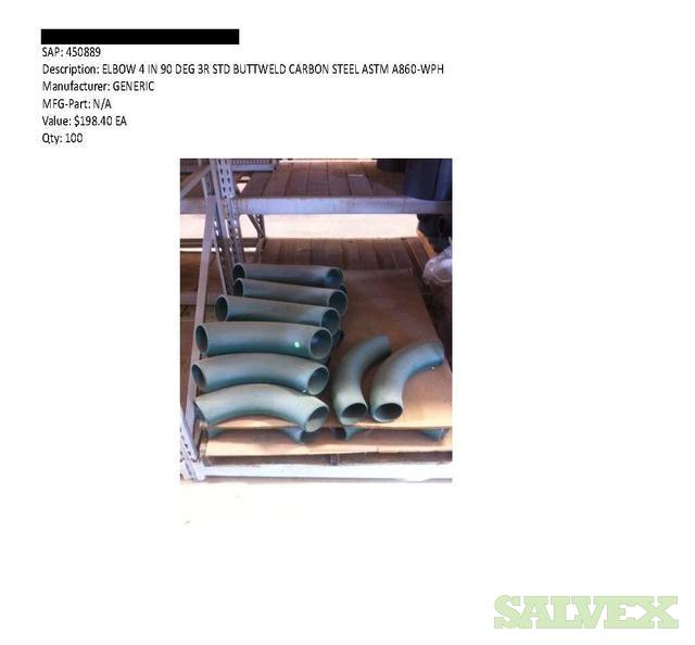 Elbow 4 in 90 Deg 3R STD Buttweld Carbon Steel ASTM A860-WPH | Salvex