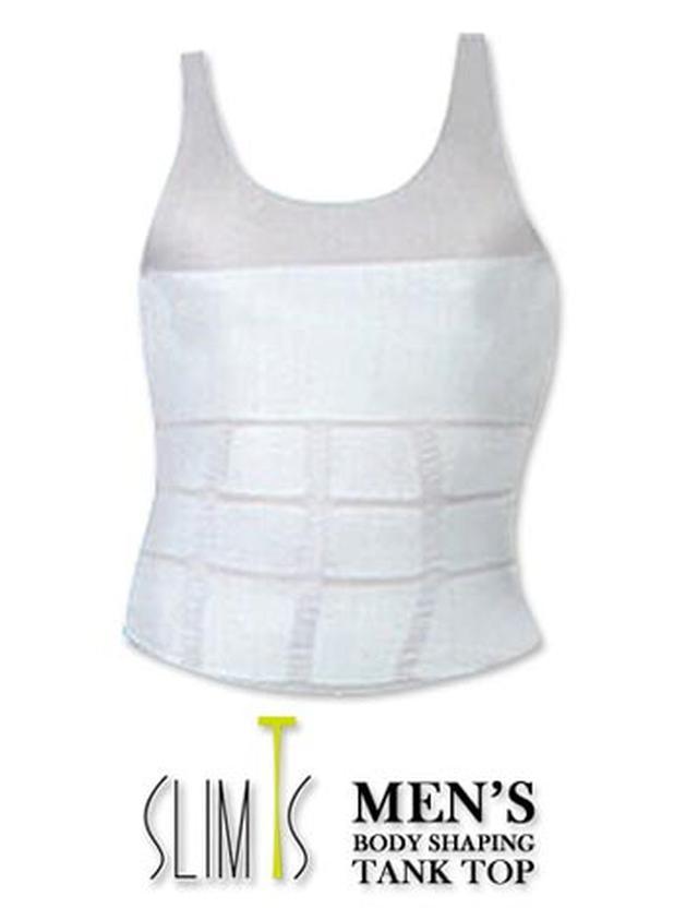 SlimTs -- Men's Body-Shaping Tank Tops (Qty: 16,222 white tops in ...