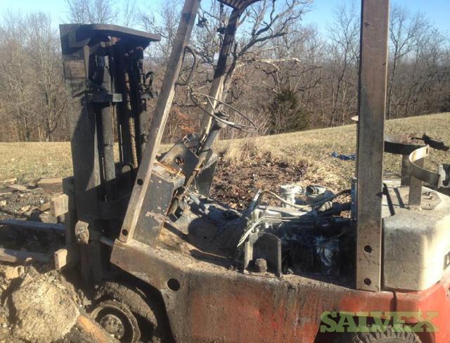 Damaged and Burnt Forklift | Salvex