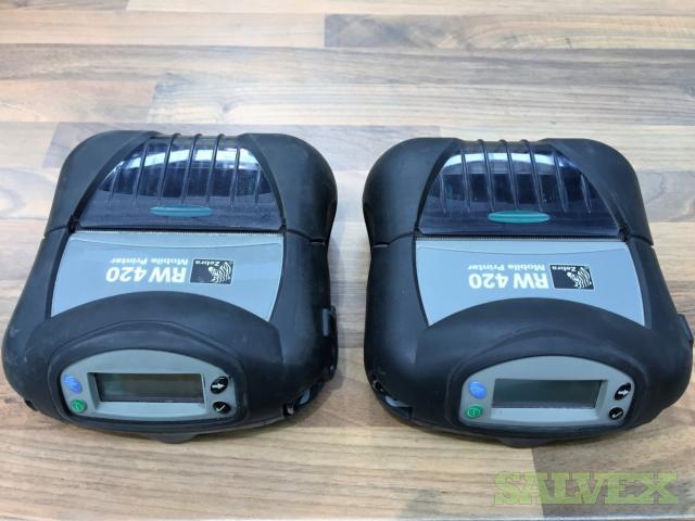 Zebra RW 420 Mobile Barcode Printers (31 Units) | Salvex