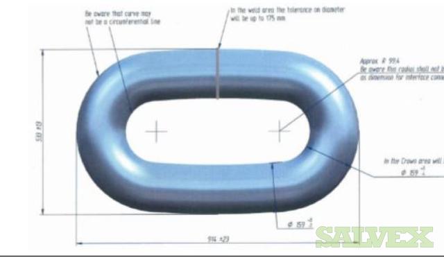 Studless Ship Anchor Chain Vicinay Cadenas (153 Tonnes) | Salvex