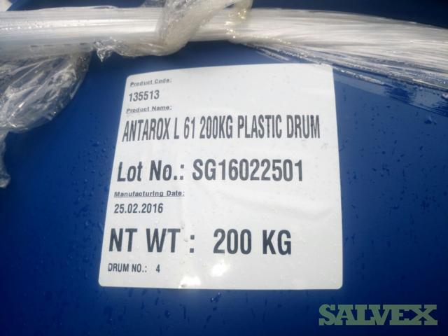 Solvay Antarox Chemicals Surfactants and Defoamers Fluid (176 Drums ...