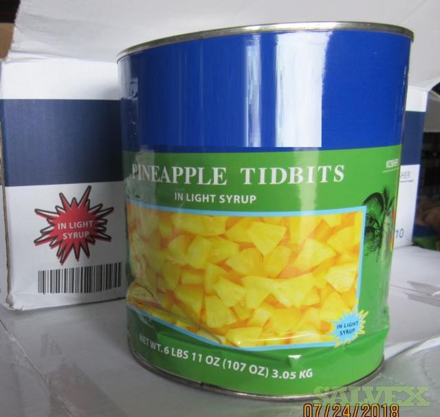 Canned Pineapple Tidbits in Light Syrup 6/10 ( 9654 Cans) QUICKSALE ...