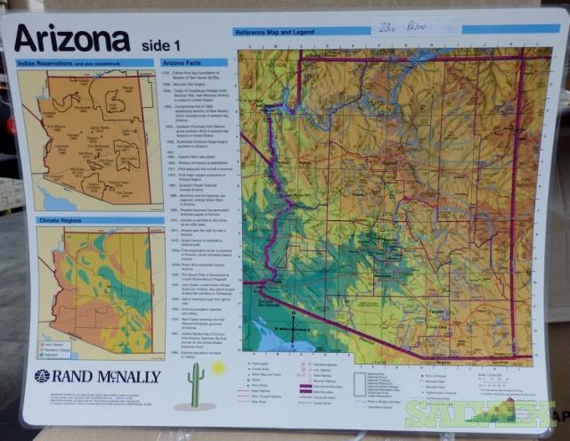 Arizona State Maps- 23 Cases of 300 Units | Salvex
