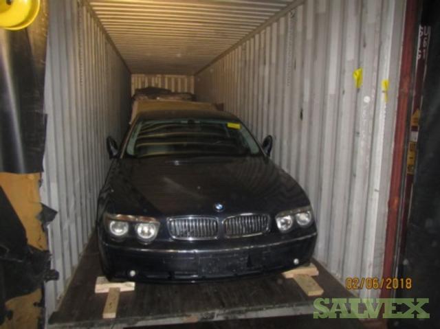 40' HC Container, BMW 7-Series 745LI Sedan 2002 and Jaguar S-Type 2003 ...