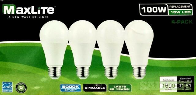 Maxlite Bulb 15w Led 100w Replacement A19 5000k Dimmable in New York ...