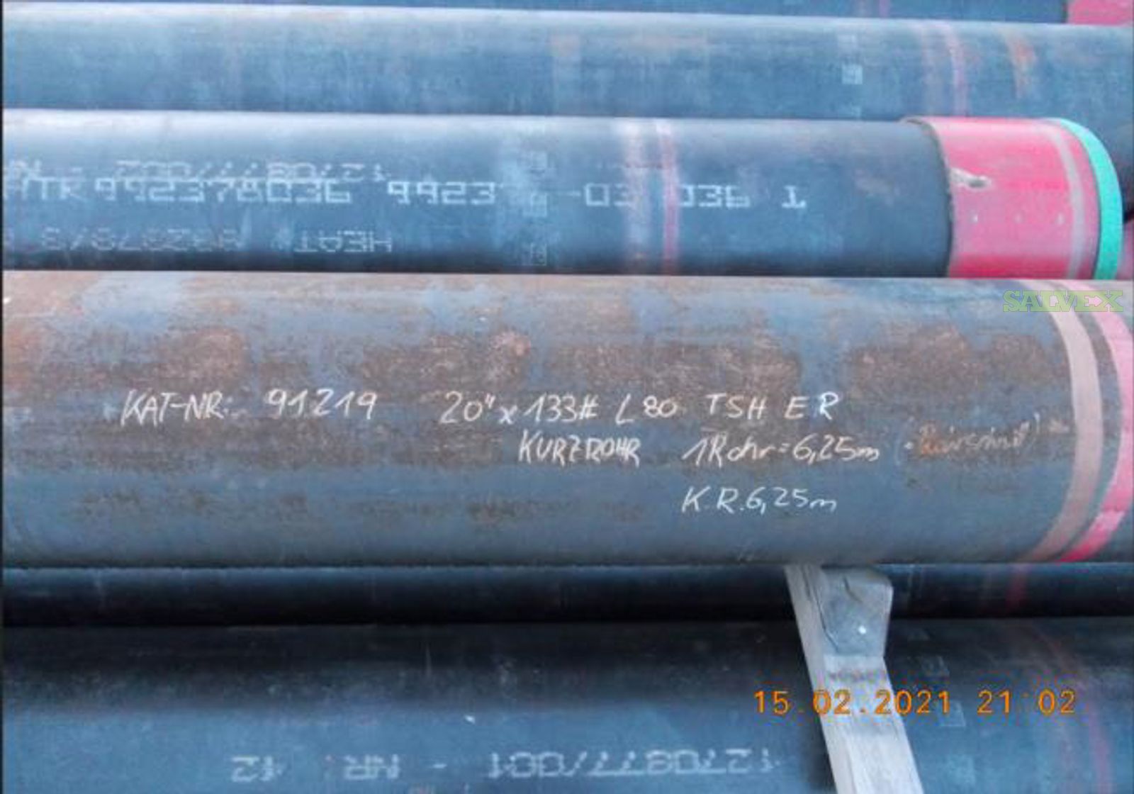 20" 133# L80 Tenaris ER Surplus Casing (436 Feet / 26 Metric Tons) | Salvex