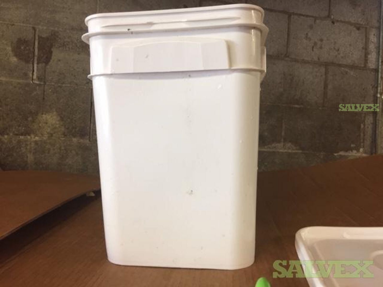 Letica 4 Gallon White HDPE Square Bucket & Lid (Approx 6,000 Bucket ...