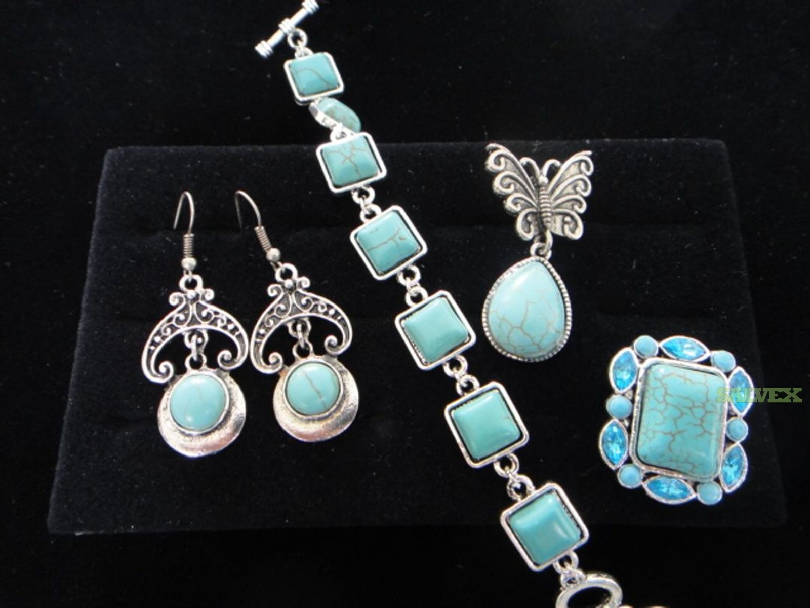 Imitation Turquoise Necklaces, Rings, Cuffs & Bracelets, Assorted ...