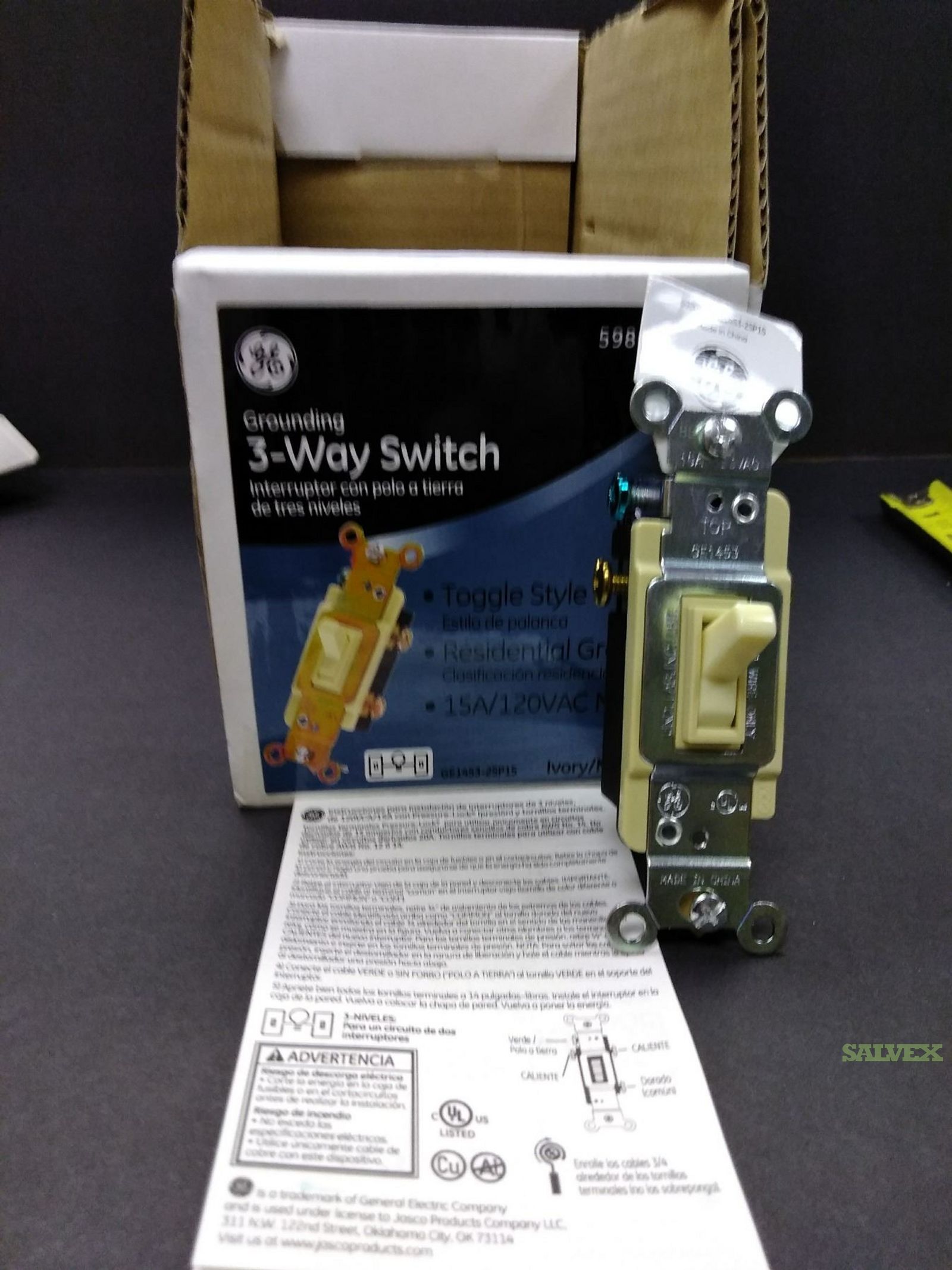 GE 3 Way Toggle Style Light Switches (3,600 Units) - Unused | Salvex