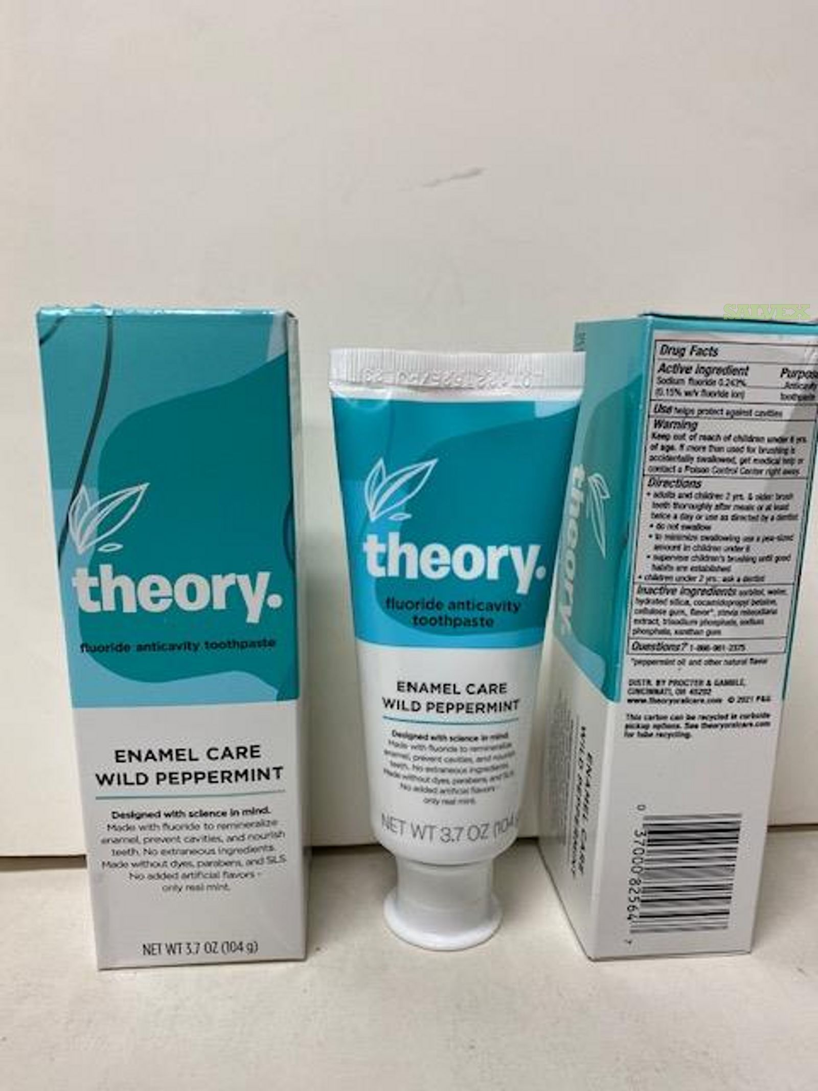 P&G Theory Enamel Care Toothpaste, Wild Peppermint 3.7oz. (77,496 Units ...