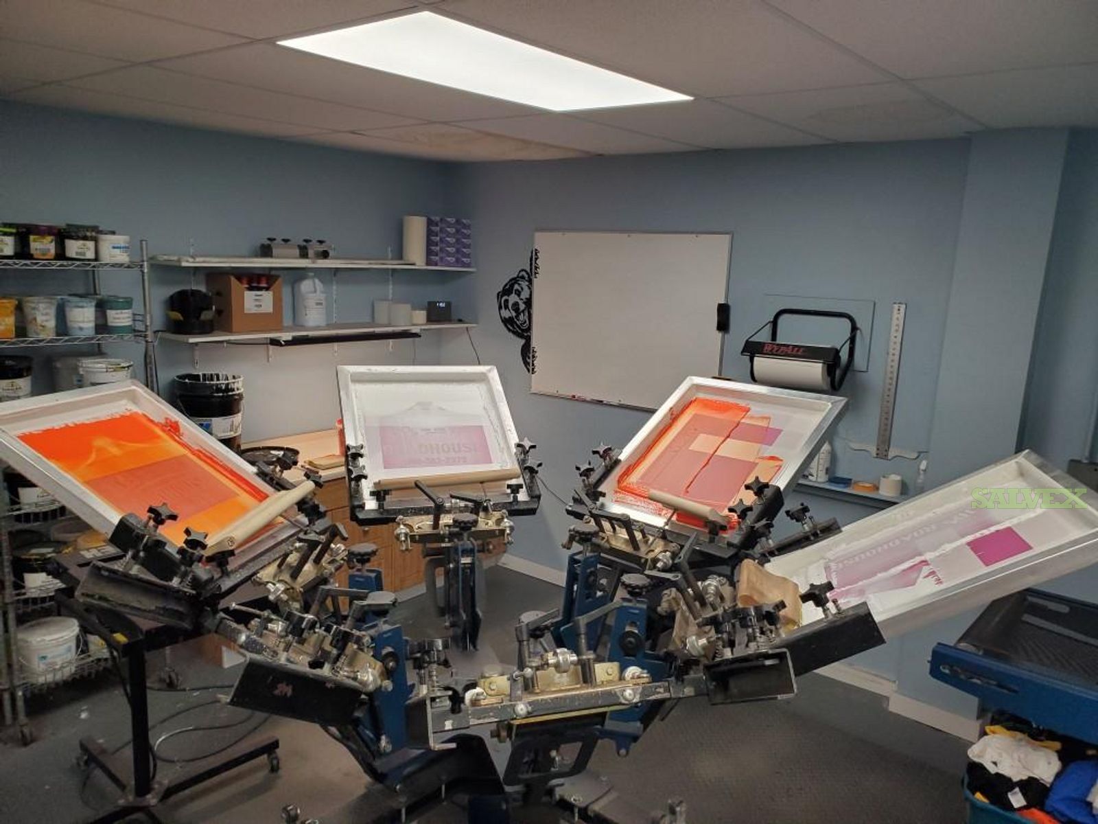 HIX Press Precisa, 6 Colors, 4 Station Manual and Vastex Flash Cure ...