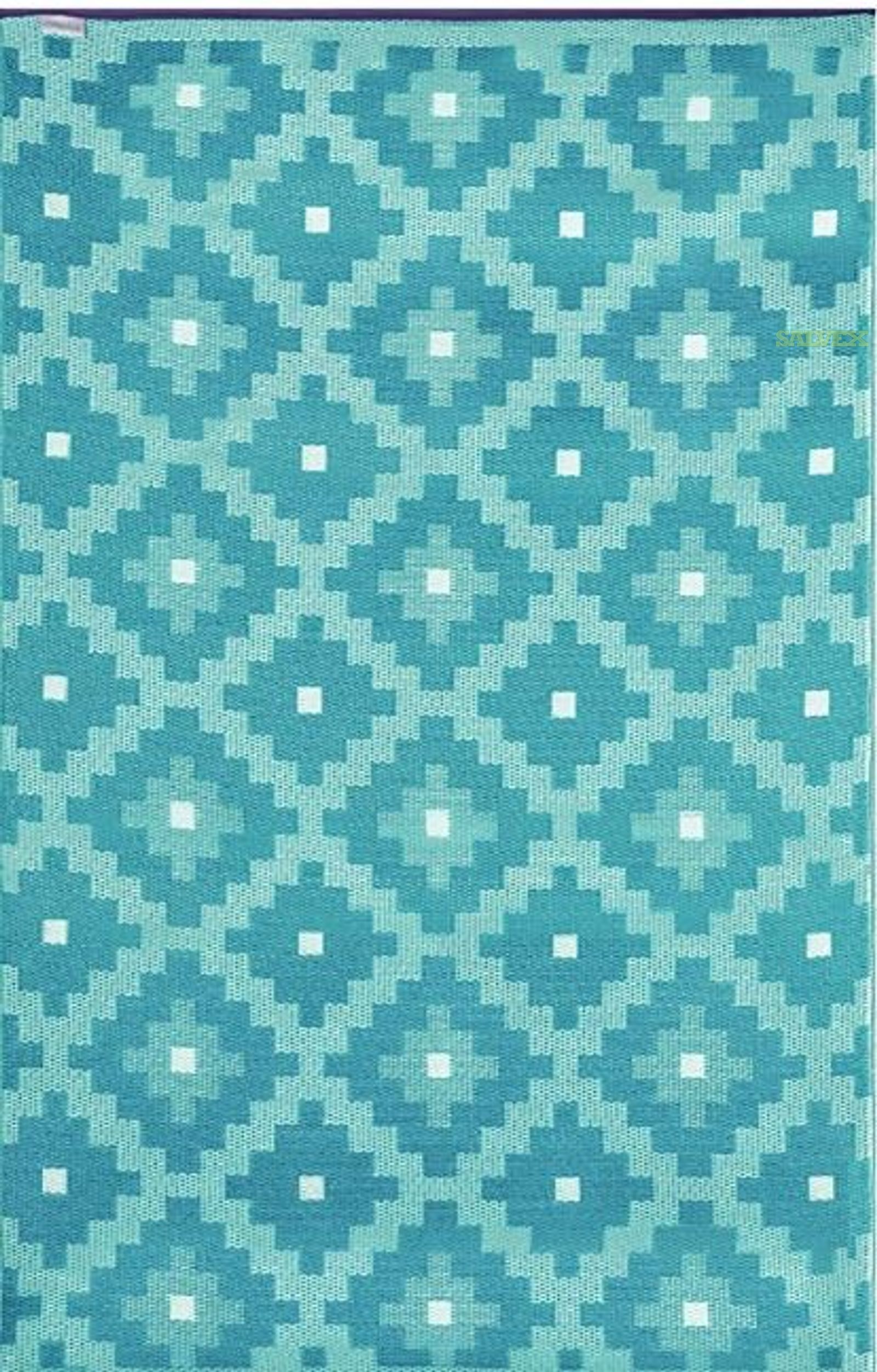 Trava Home Plastic Mat (8" x 10" - Blue Geometric) (700 Units) | Salvex